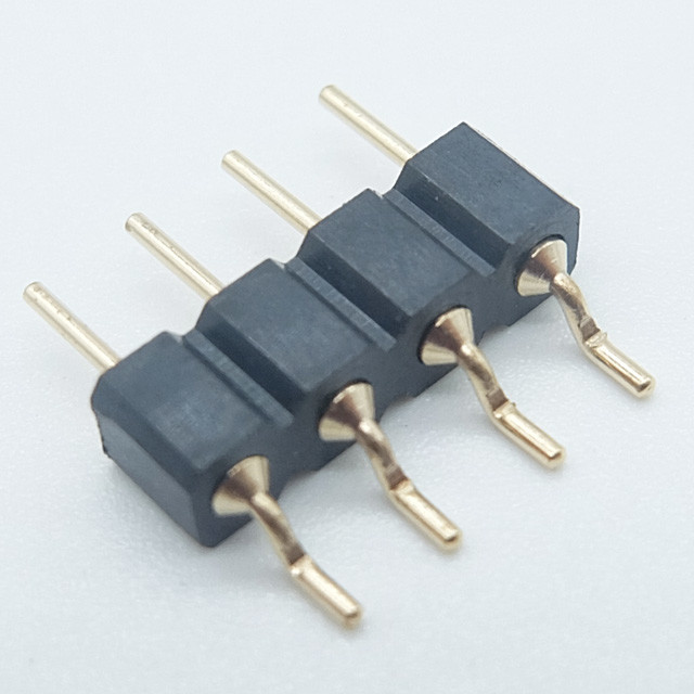 4p led connector smt smd machined male pin header2.54mm h=3.00mm round ...