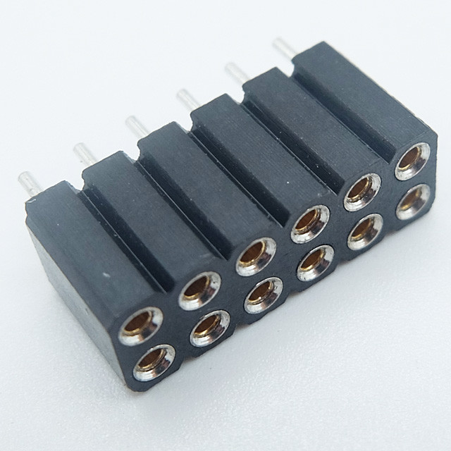 machined female header socket 2.54mm pitch insulation height=7.00mm ...