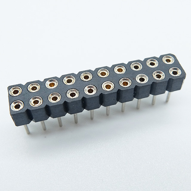 board to board connector double row machined female header 2.54mm pitch ...