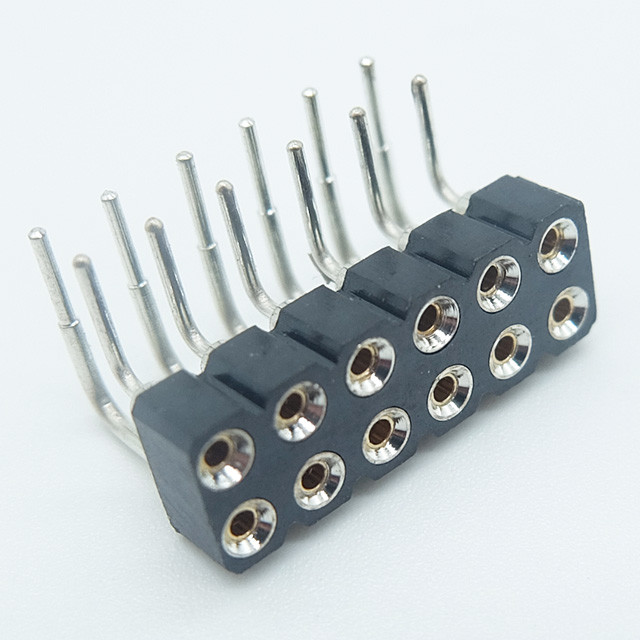 board to board connector double row machined female header 2.54mm pitch ...
