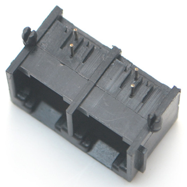 rj11 6p2c 2 PORTS connector jack modular right angel through hole ...